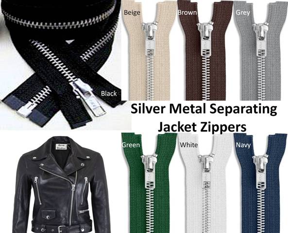 Silver Metal Zipper